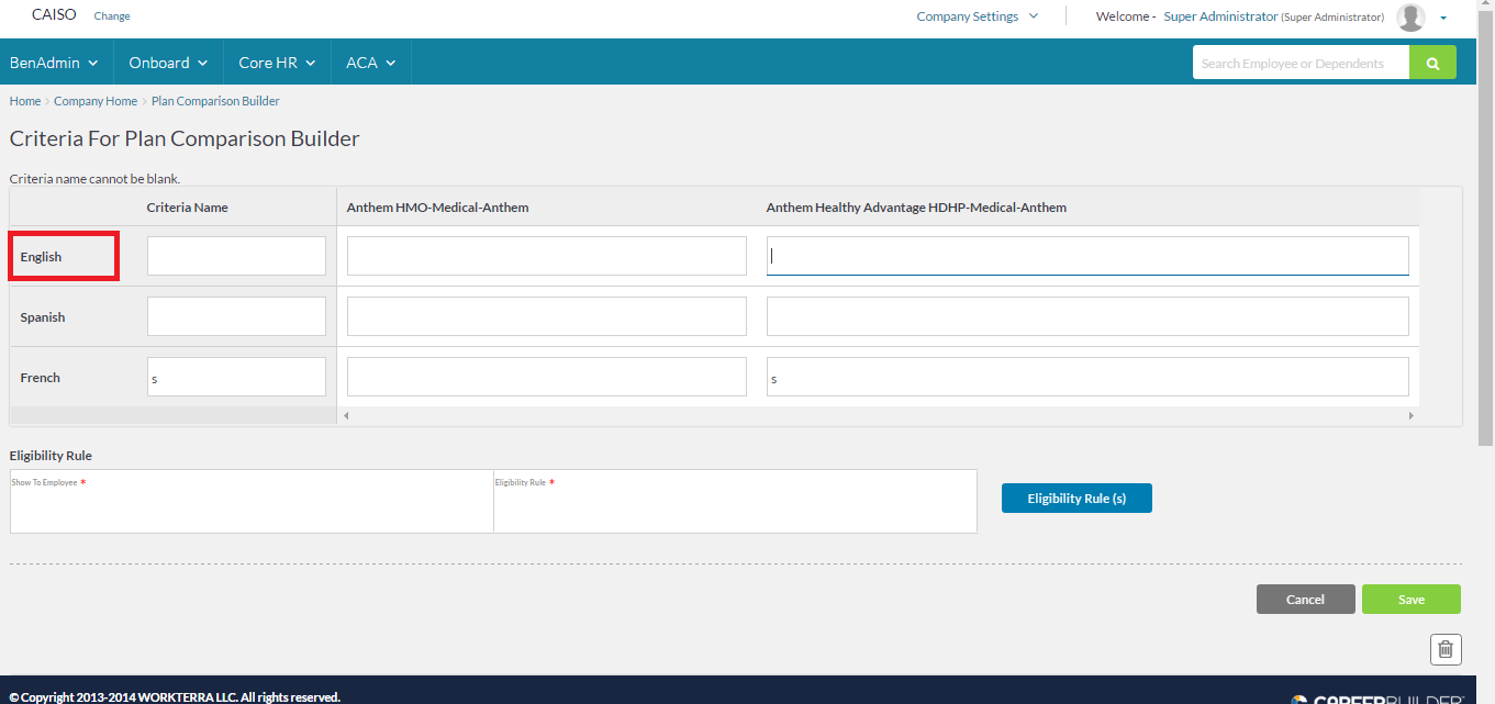 Nf 1619 Ui Refresh Ui Mandatory Fields Notation Are Not Shown For English Criteria Name